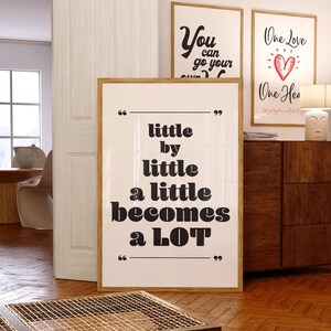 Little by Little Inspirational Quote Wall Art, Enjoy the Little Things ...