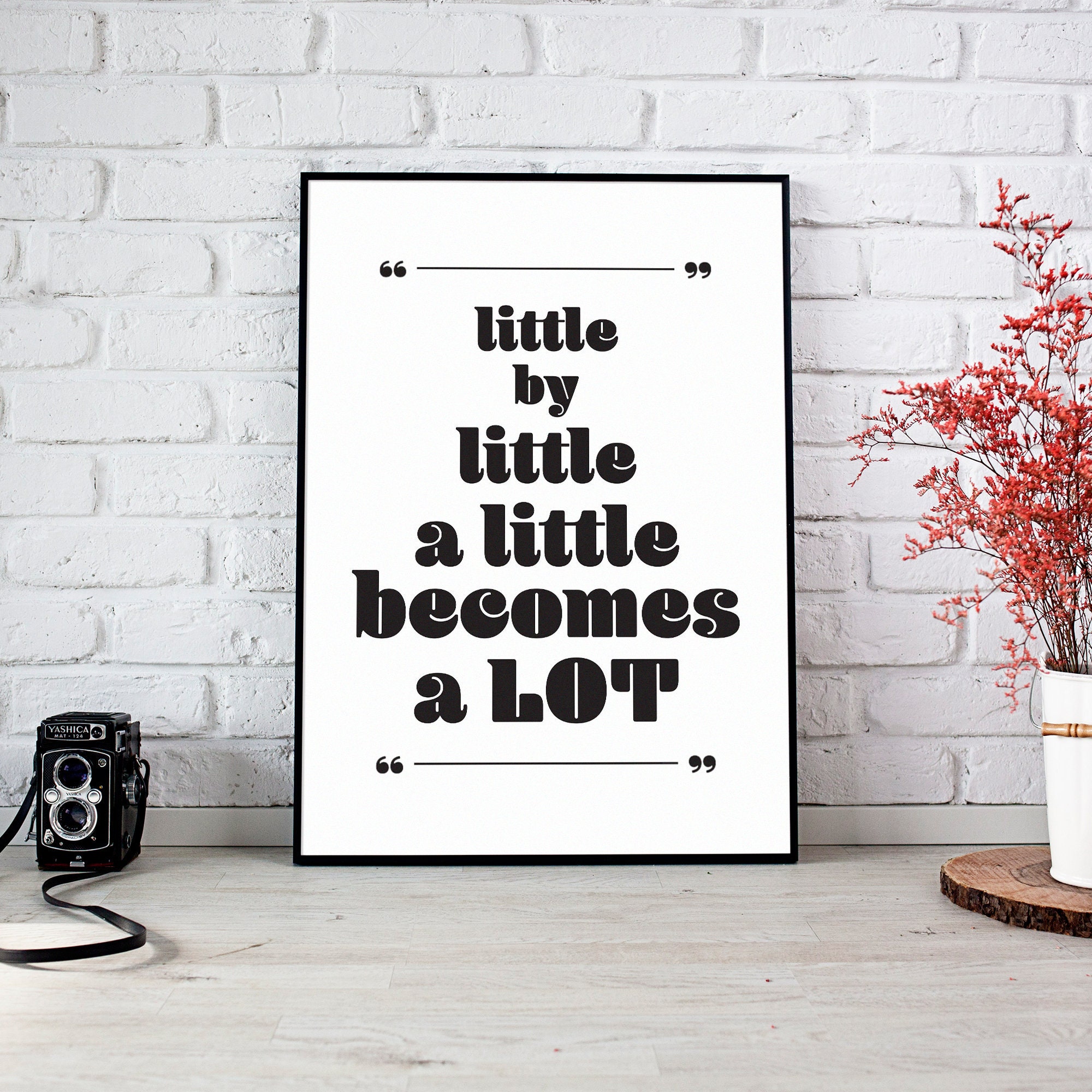 Little by Little Inspirational Quote Wall Art, Enjoy the Little Things ...