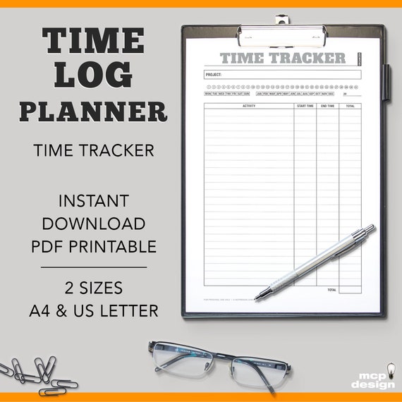 Time Tracker Time Log Time Management Office Organizer - Etsy
