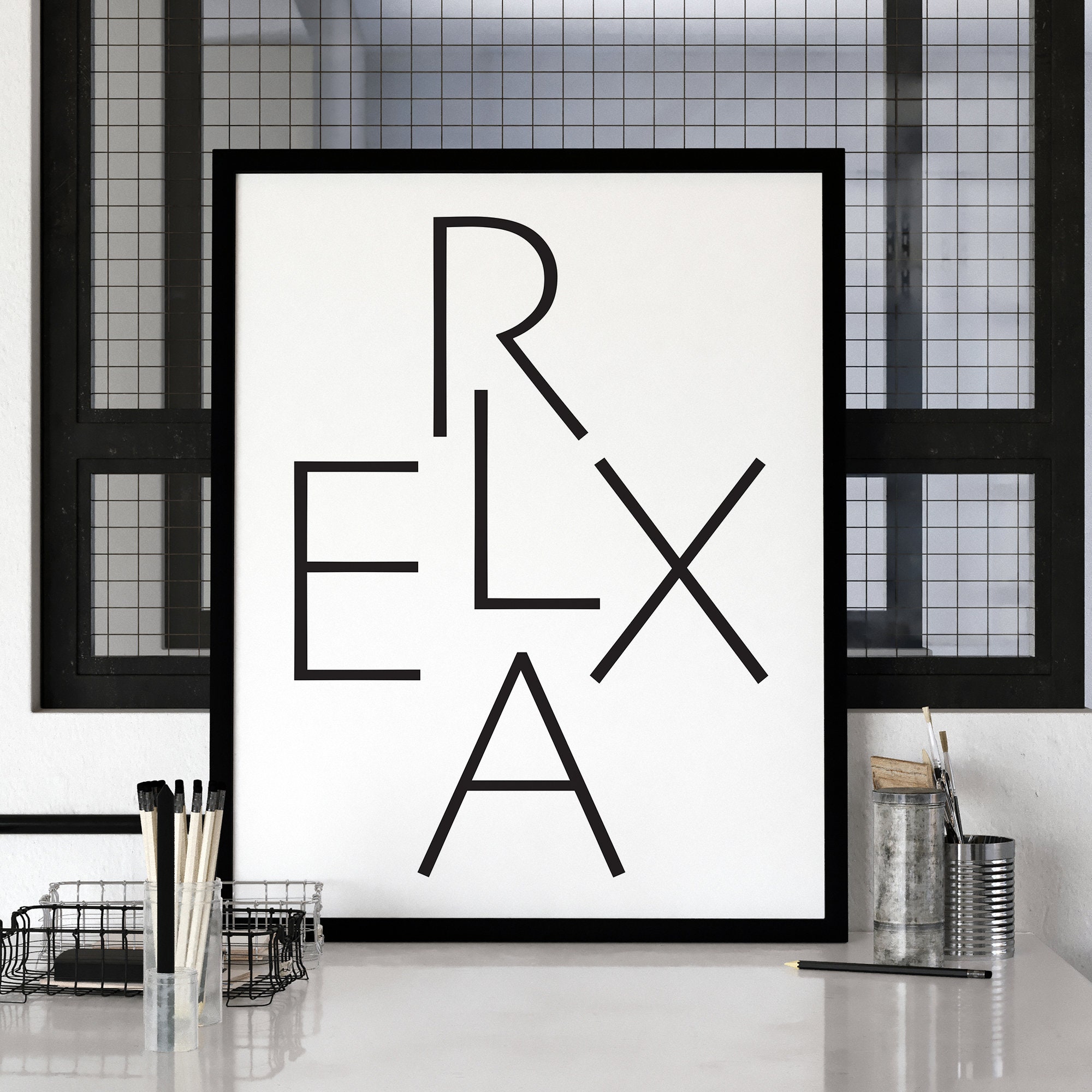 Relax Print Relax Sign Relax Printable Art Home Decor - Etsy