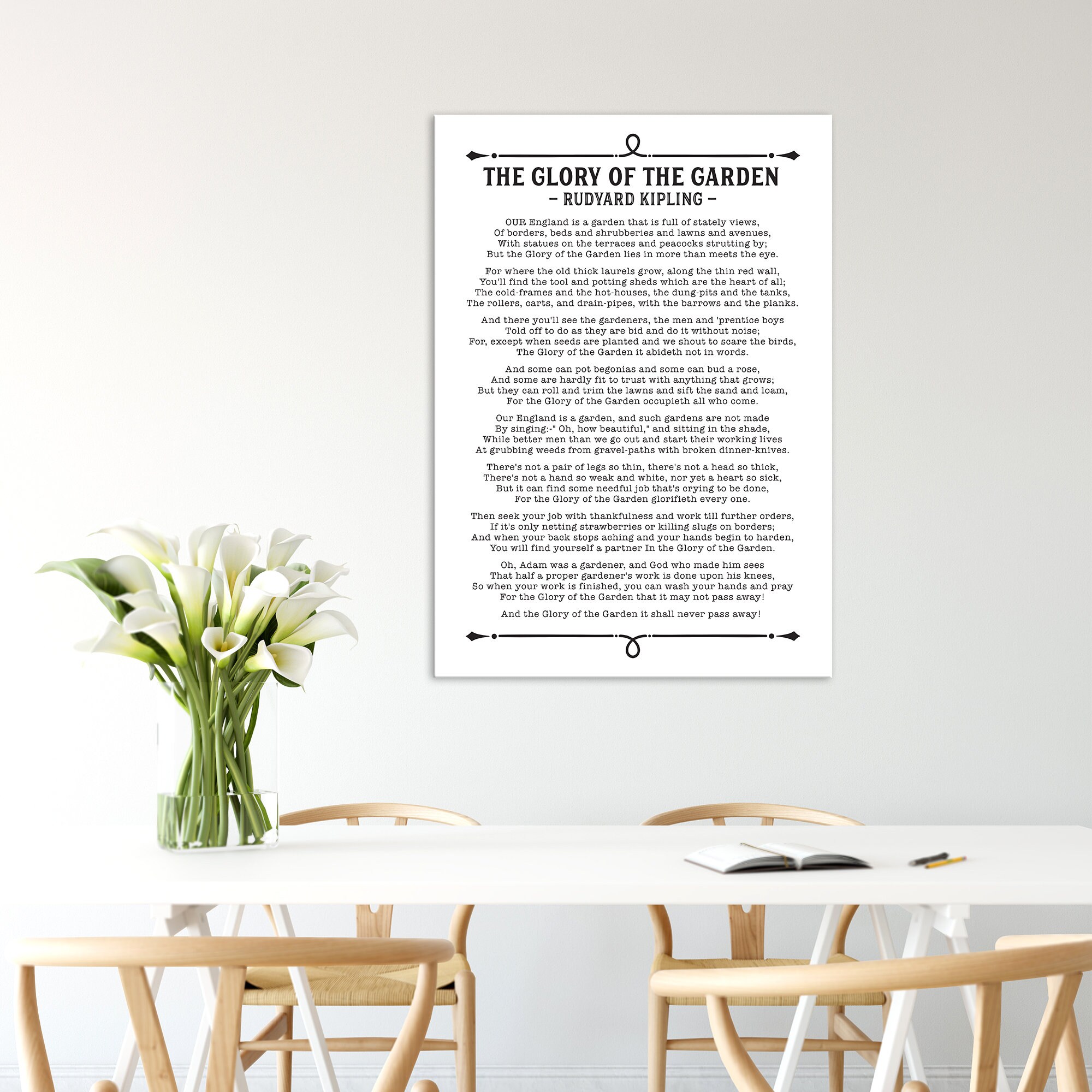 The Glory of the Garden Poem Print Rudyard Kipling Poetry - Etsy