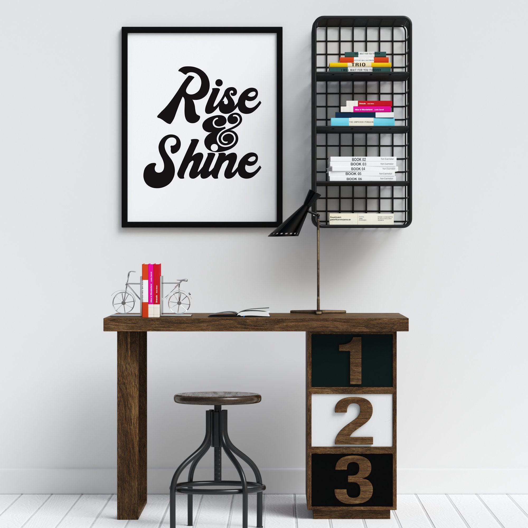 Rise and Shine Print Rise and Shine Wall Art Sunshine Print | Etsy