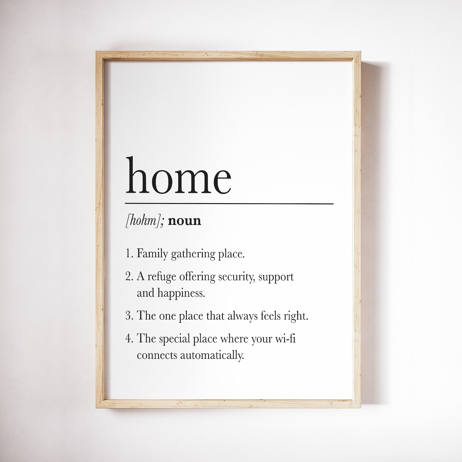 Home Wall Art Home Sign Family Printable Home Definition - Etsy Australia