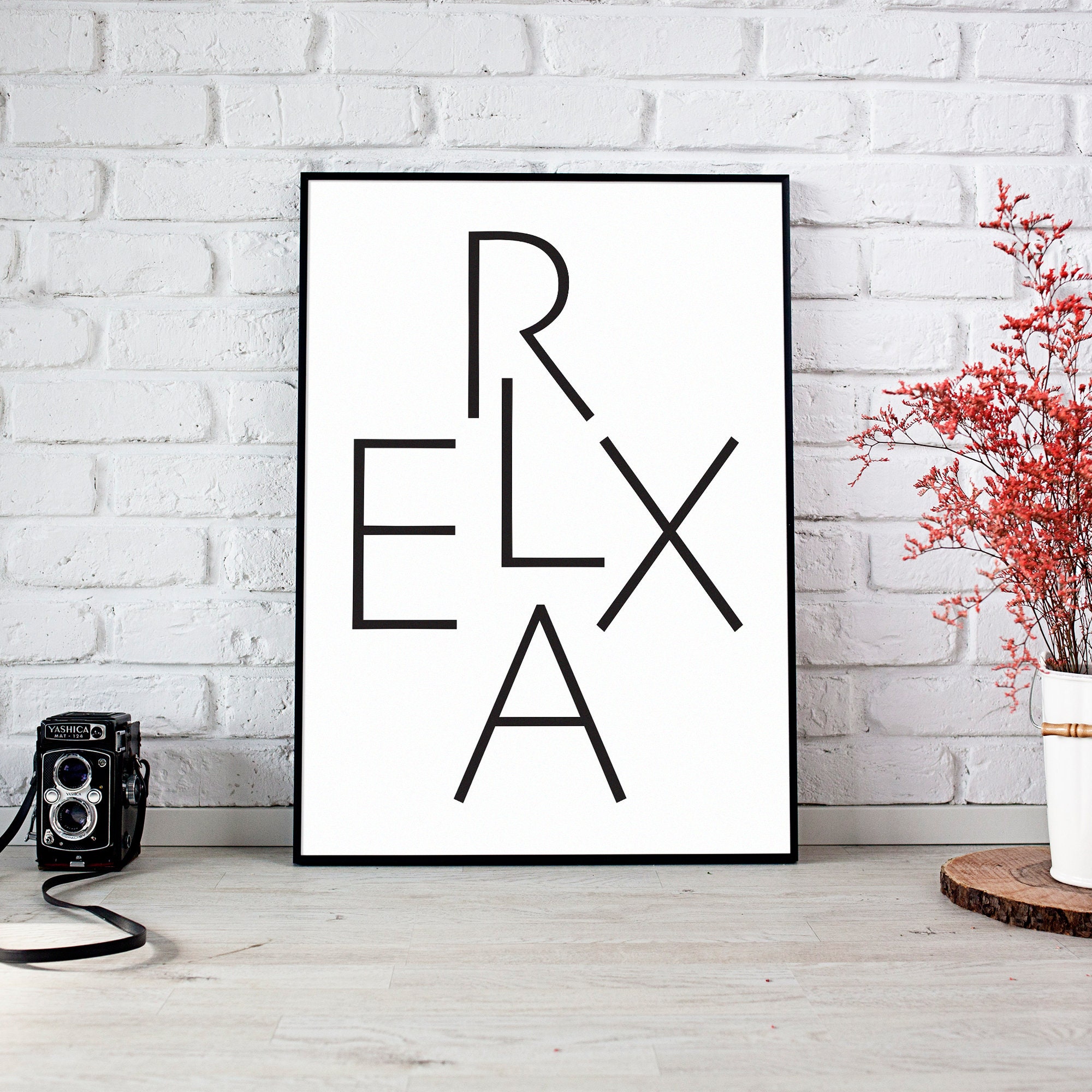Relax Print Relax Sign Relax Printable Art Home Decor - Etsy