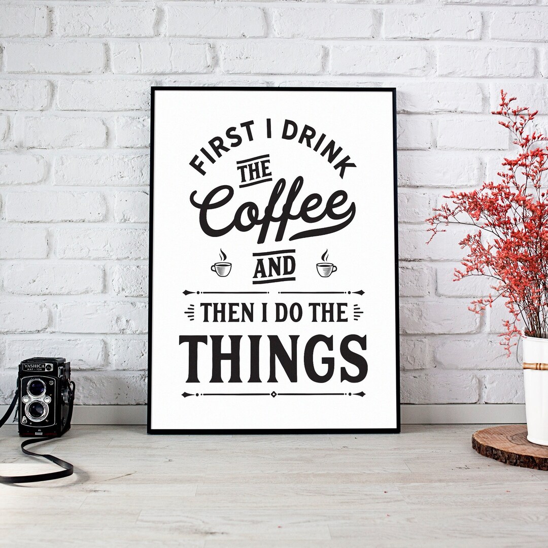 Coffee Shop Poster, Food Station Sign, Cafe Wall Art Print, Breakroom ...