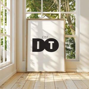 Just Do It Print, Just Do It Poster, Motivational Print, Printable ...