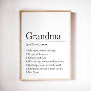 Grandma Definition, Grandma Gifts, Mothers Day Gift, Grandmother Gifts ...