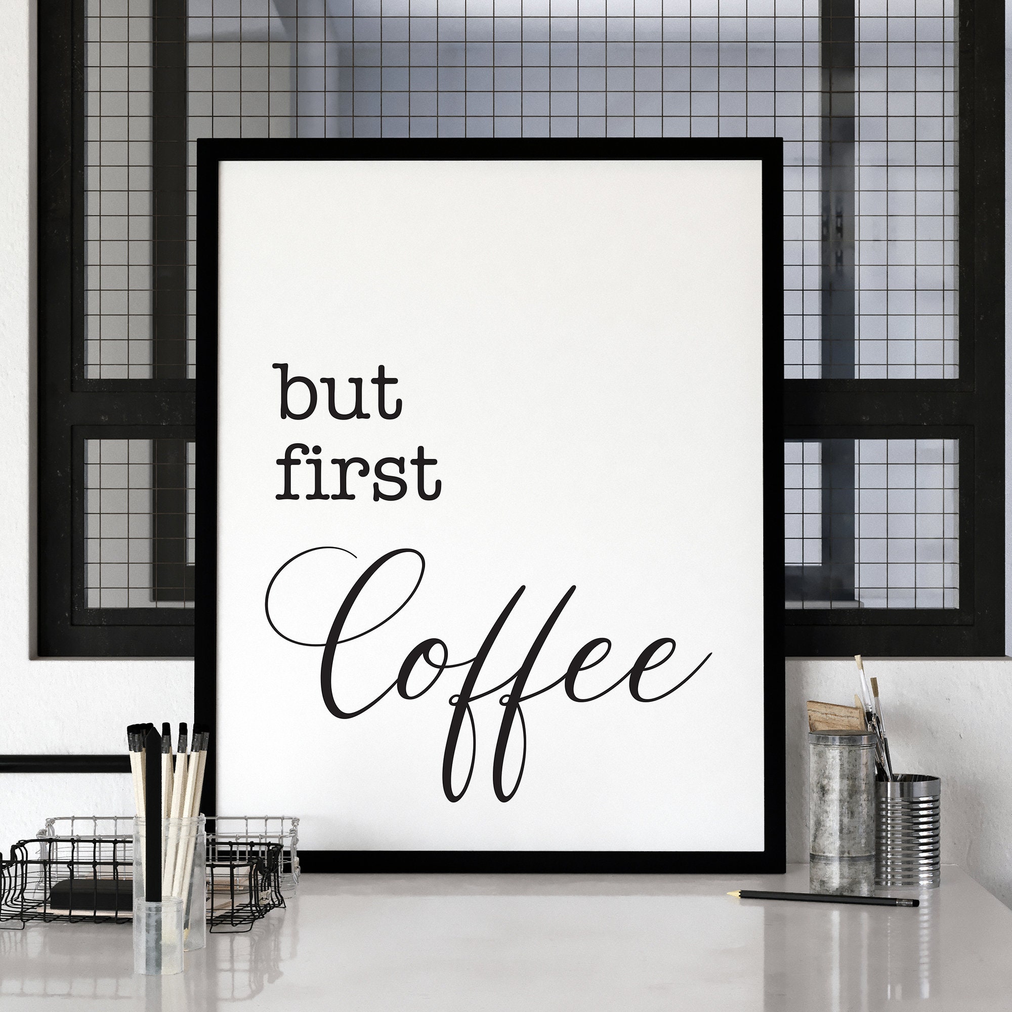 Coffee Printable but First Coffee Print Coffee Quote Print - Etsy