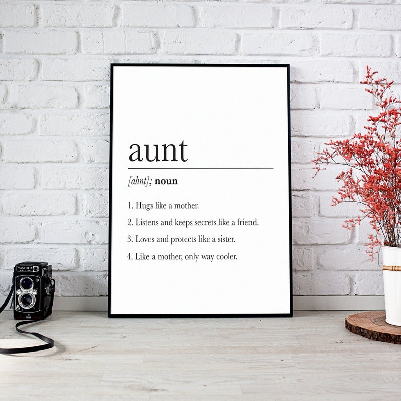 Aunt Definition Dictionary Meaning Gift for Aunty Auntie - Etsy