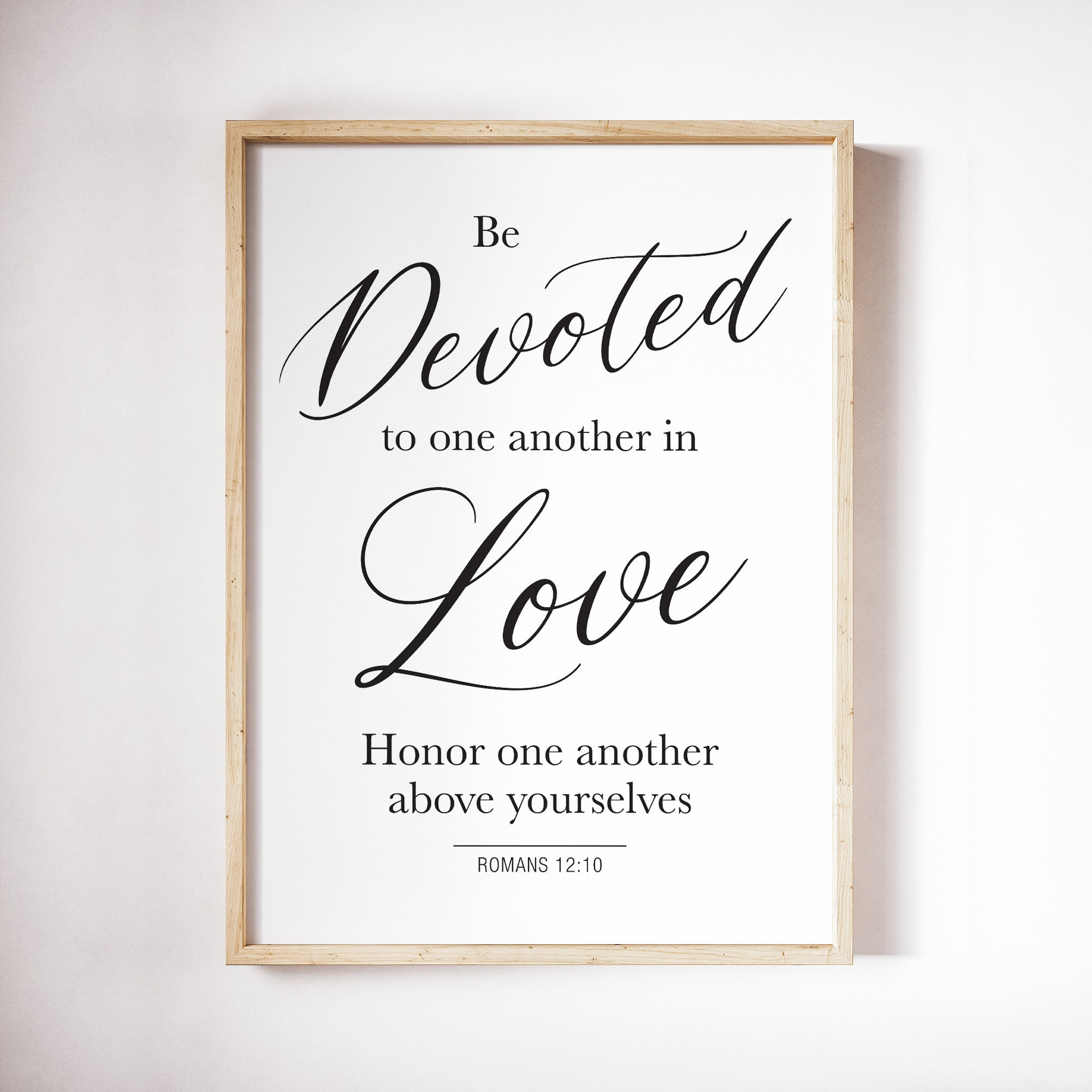 Bible Verses Printable Romans 12:10 Be Devoted to One | Etsy