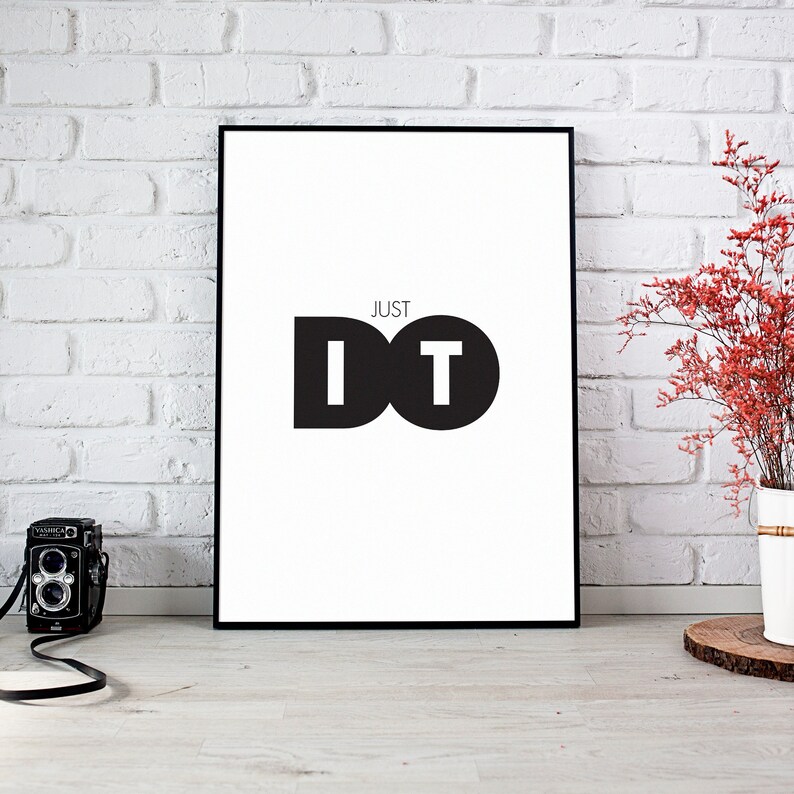 Just Do It Print, Just Do It Poster, Motivational Print, Printable ...