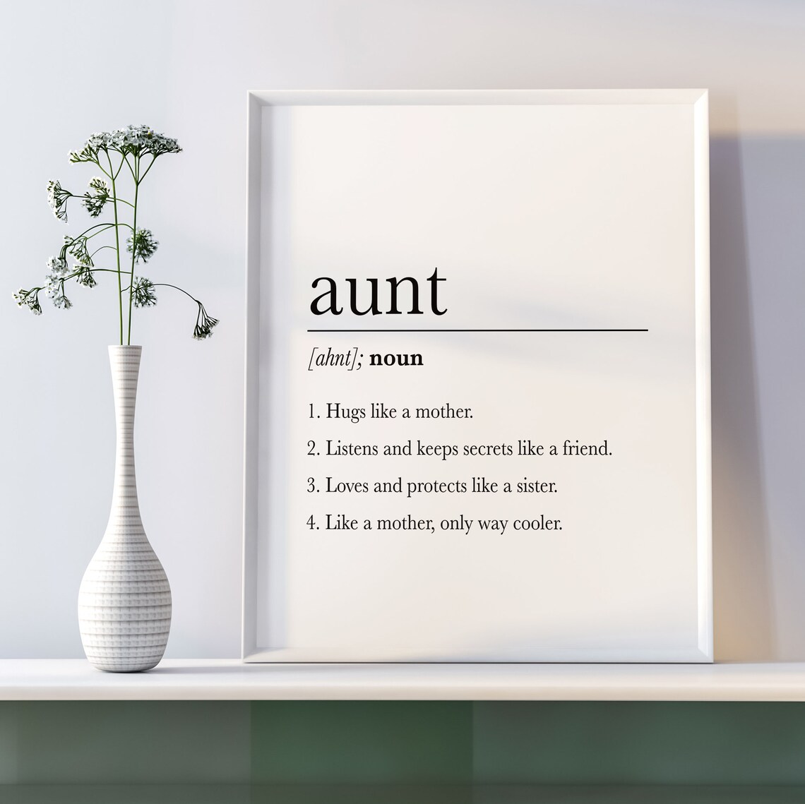 Aunt Definition, Dictionary Meaning, Gift for Aunty, Auntie Gift ...