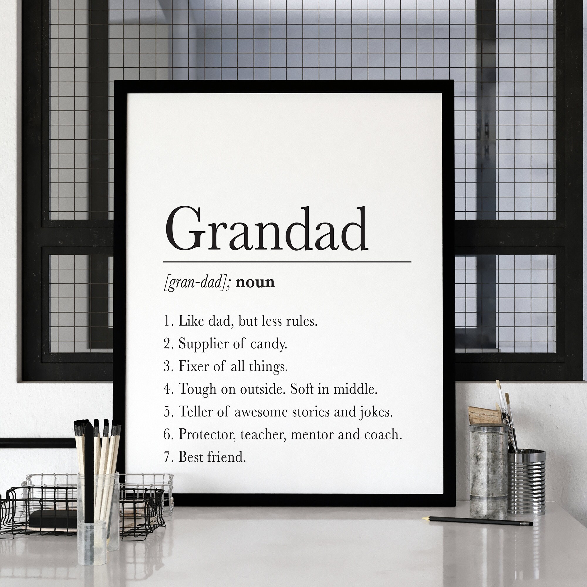 Grandad Definition Grandad Gifts Fathers Day Gift Granddad - Etsy Australia