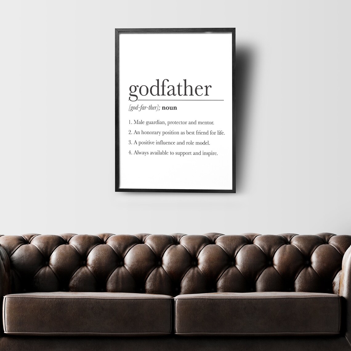 Godfather Definition Print Printable DIGITAL ART Godfather - Etsy
