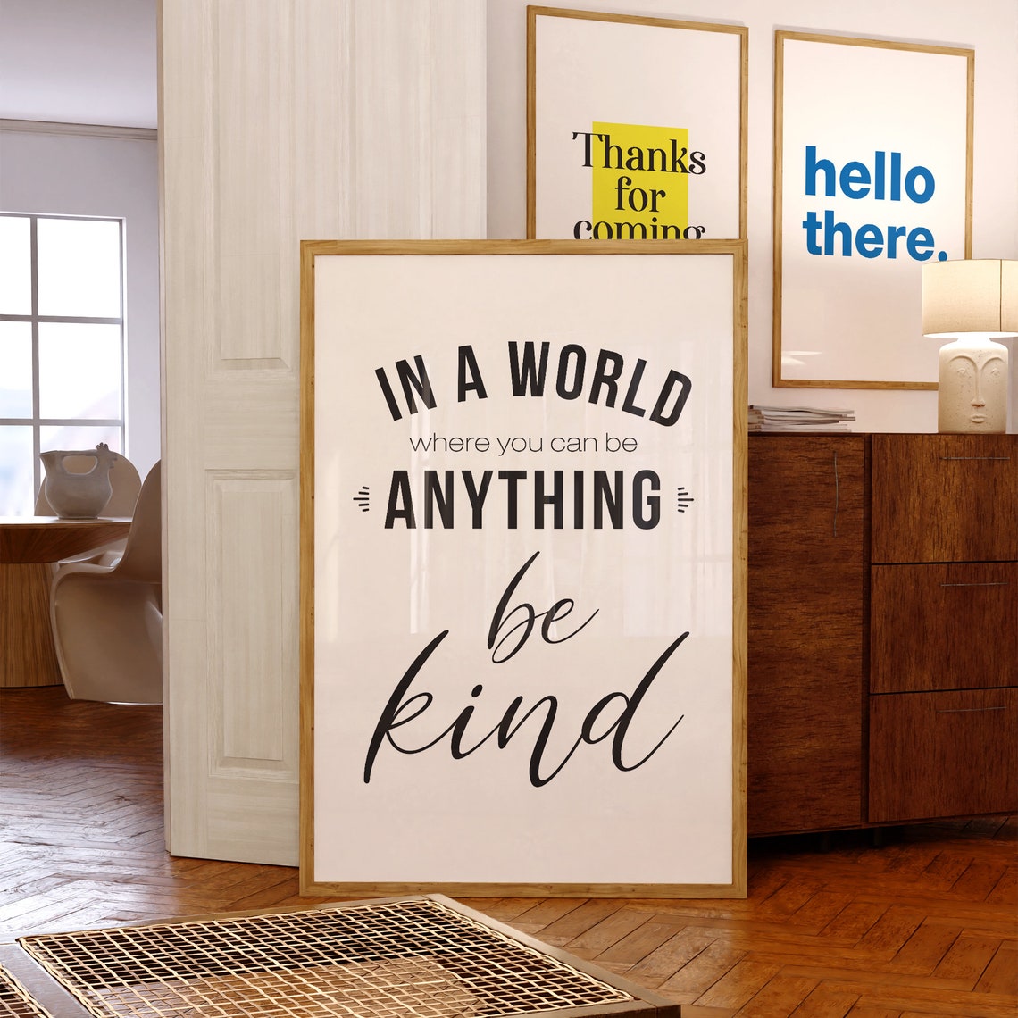 In A World Where You Can Be Anything Be Kind, Large Quote Printable ...