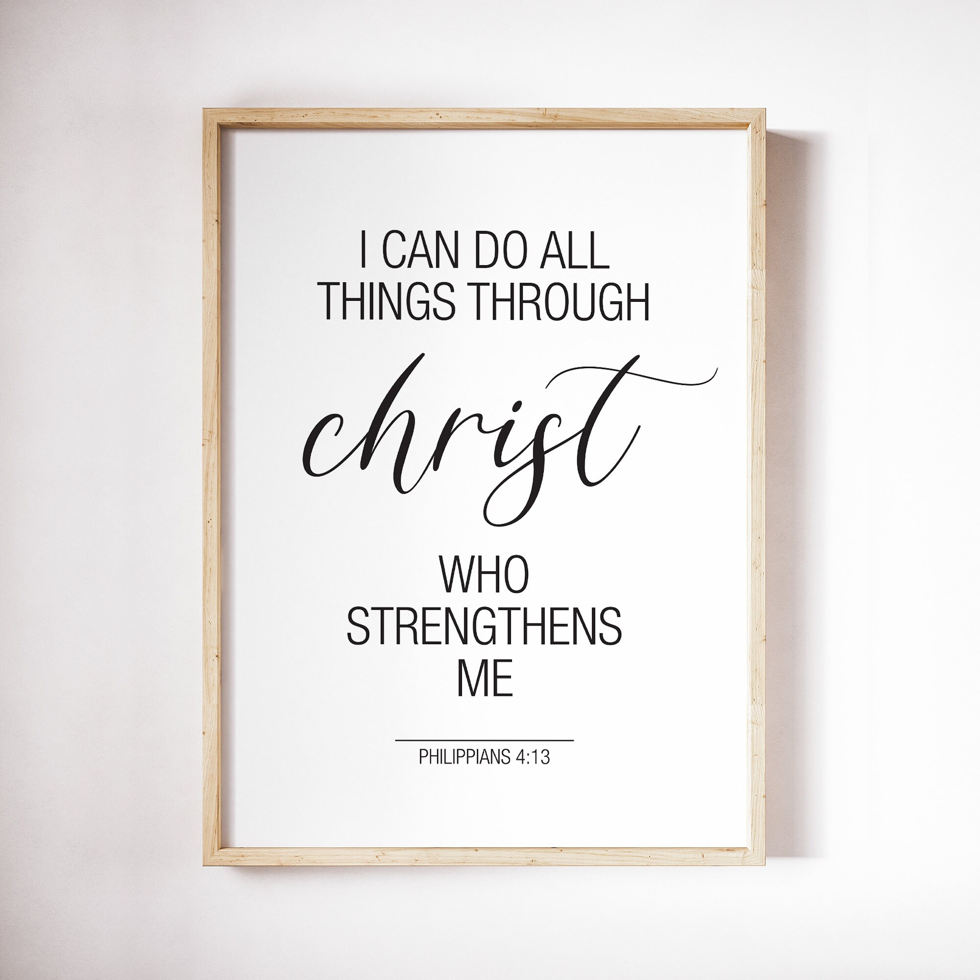 I Can Do All Things, Bible Study, Bible Verse Sign, Scripture Printable ...
