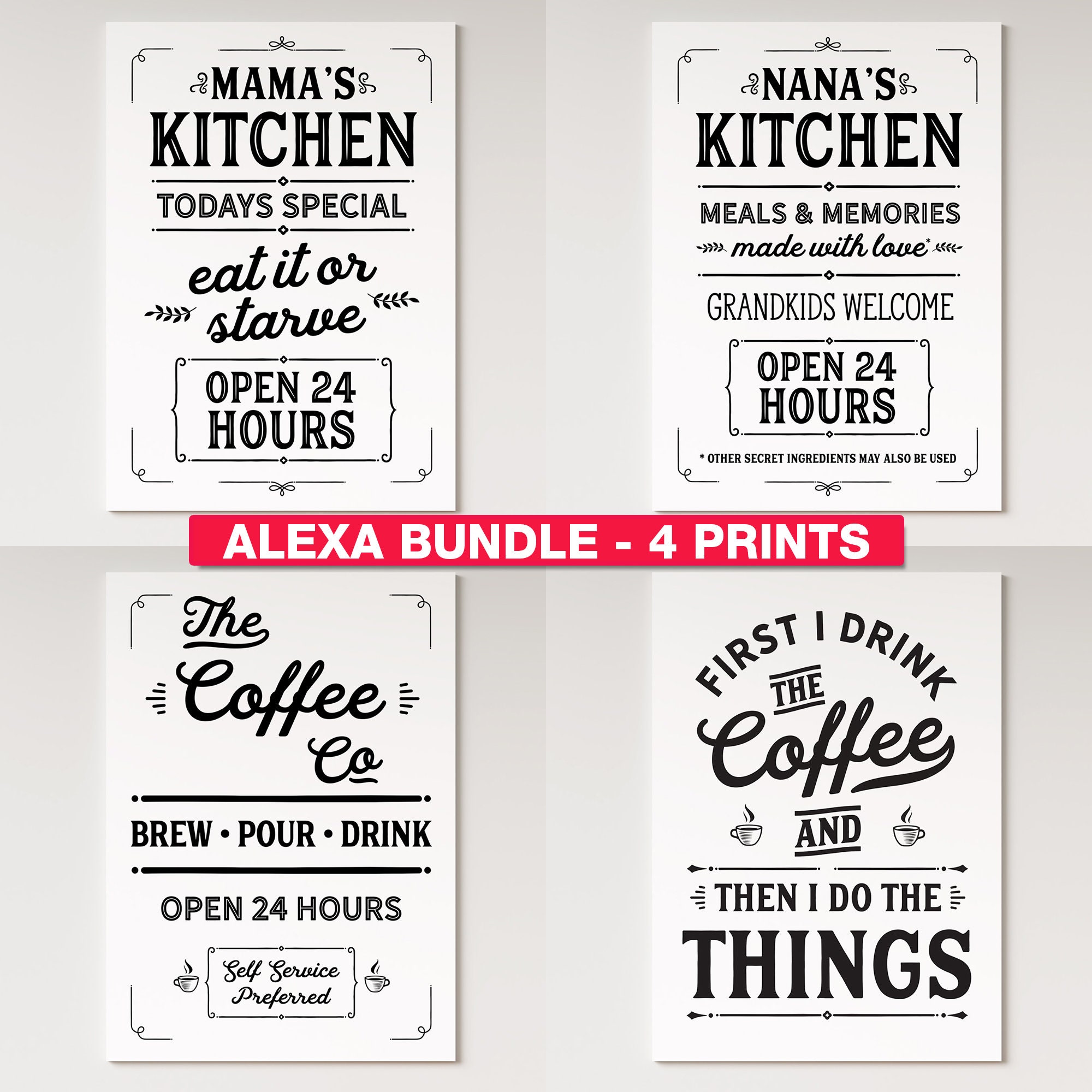 Funny Kitchen Signs Funny Kitchen Art Kitchen Wall Decor - Etsy