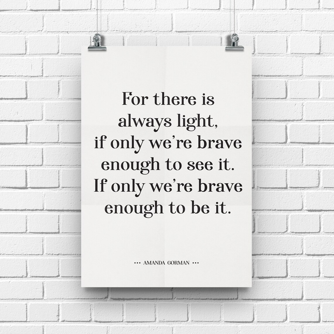 Amanda Gorman Poster Quote for There is Always Light | Etsy