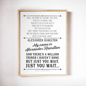 Hamilton Print Bundle, Hamilton Musical, Alexander Hamilton, Hamilton ...