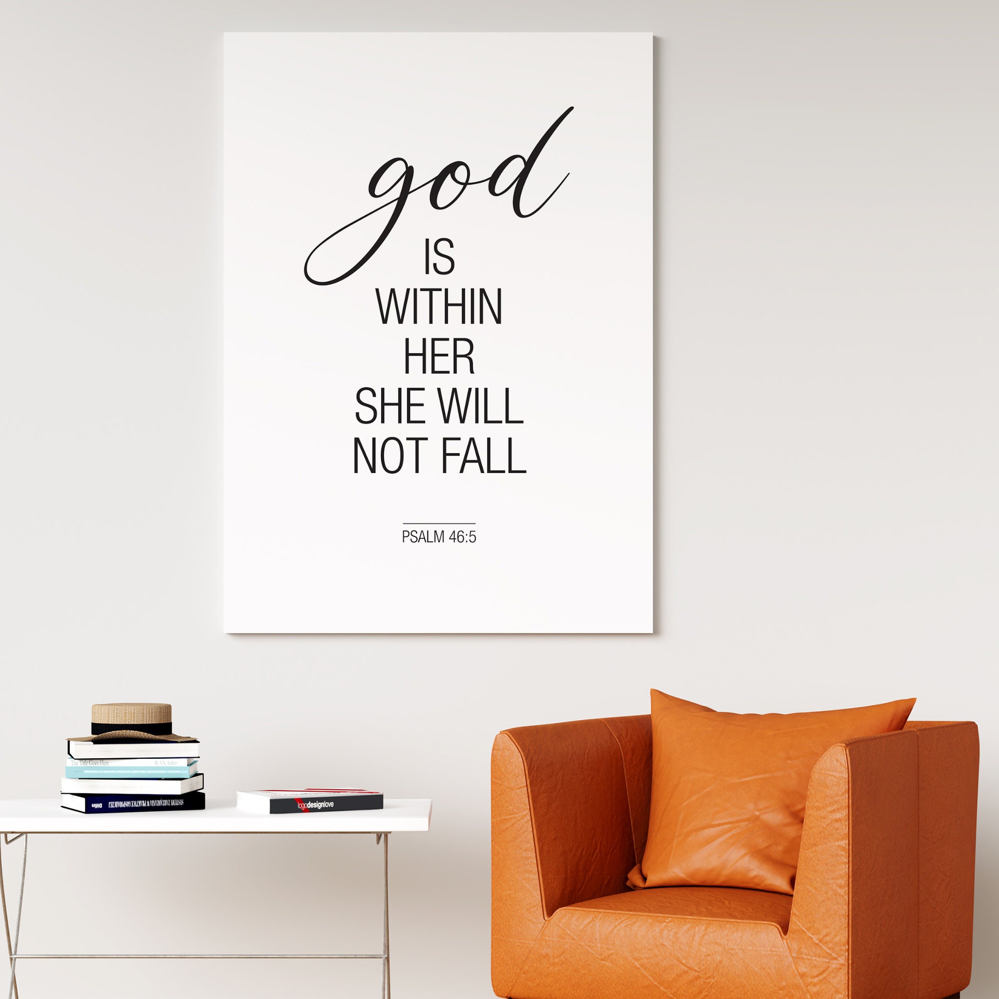 Religious Art, Bible Verse Prints, Christian Wall Art, Psalm 46:5 ...