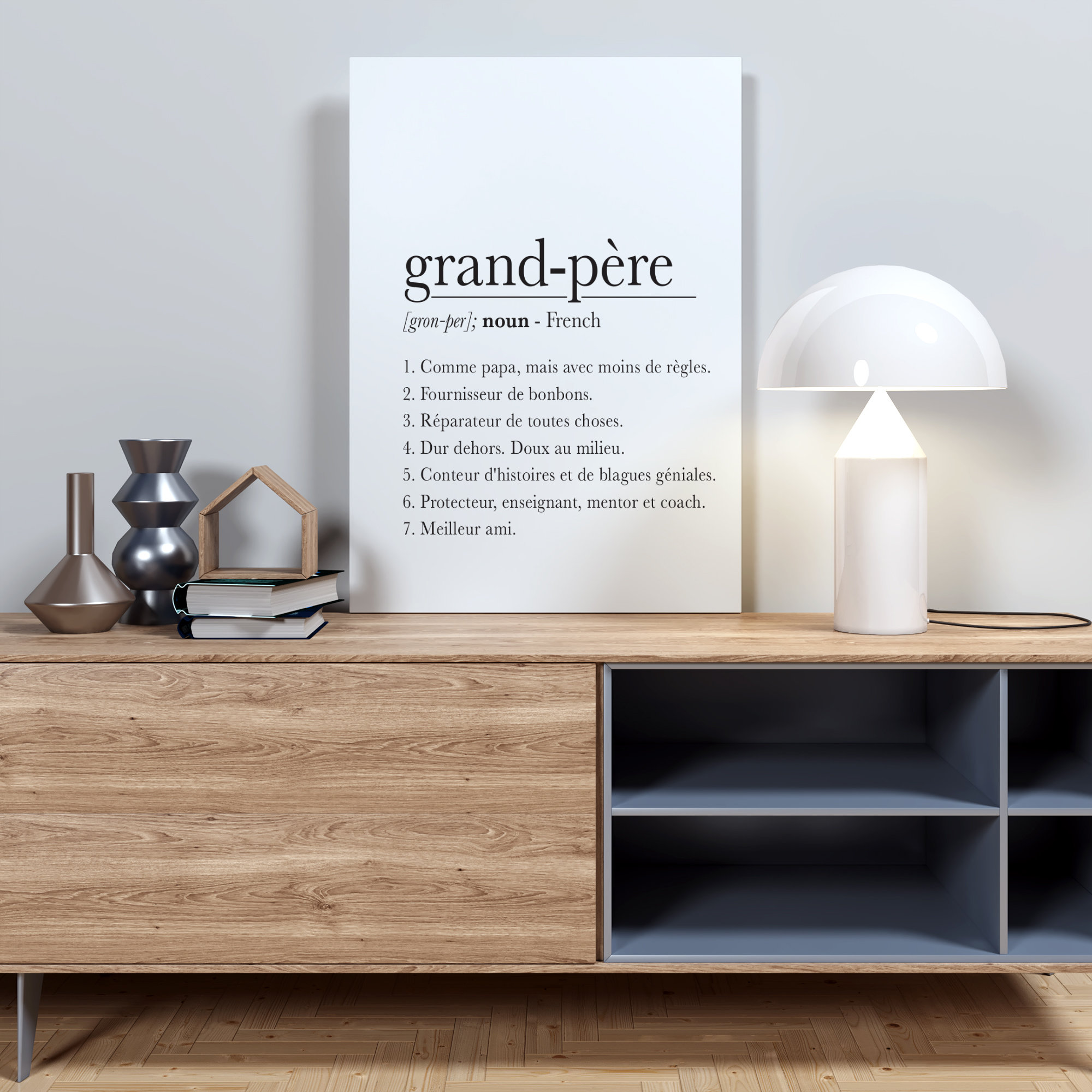 Grand Pere French Definition Print: Grandfather Wall Art (digital ...
