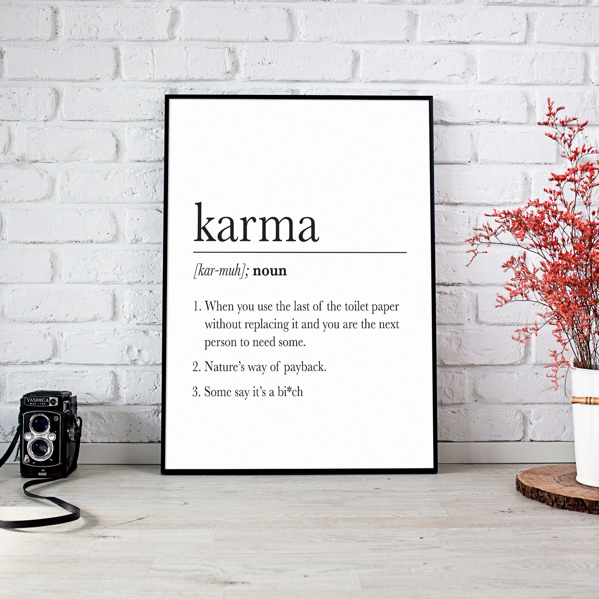 Funny Karma Quote Karma Definition Karma Printable Funny Bathroom Signs ...