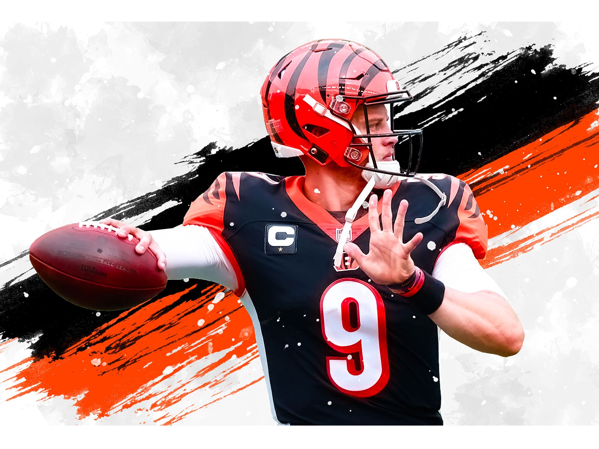 Joe Burrow Cincinnati Bengals Poster Print Sports Art | Etsy