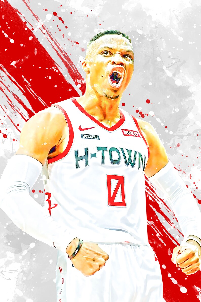 Russell Westbrook Houston Rockets Poster Print Sports Art | Etsy