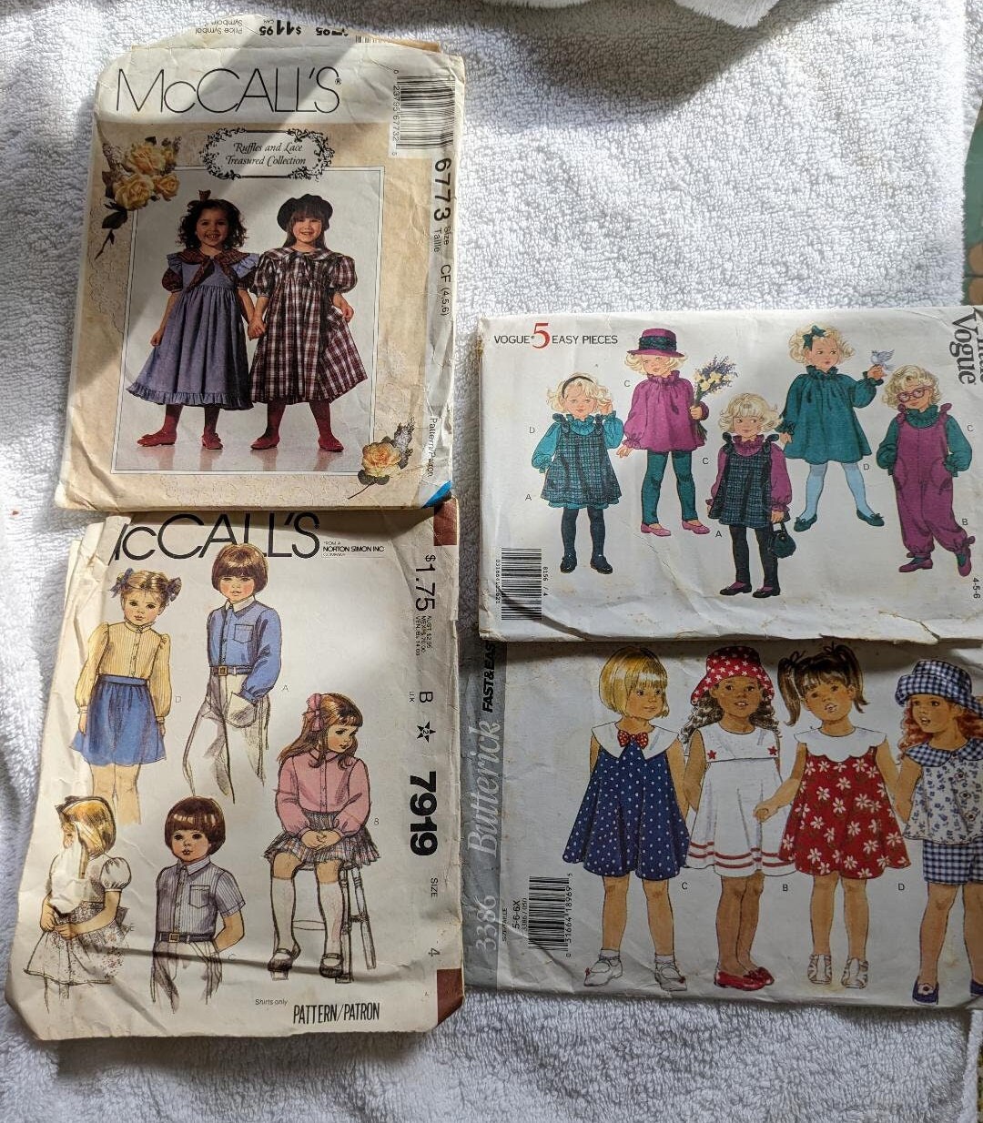 Set of 4 Vintage Children's Patterns Sizes 4-6X - Etsy