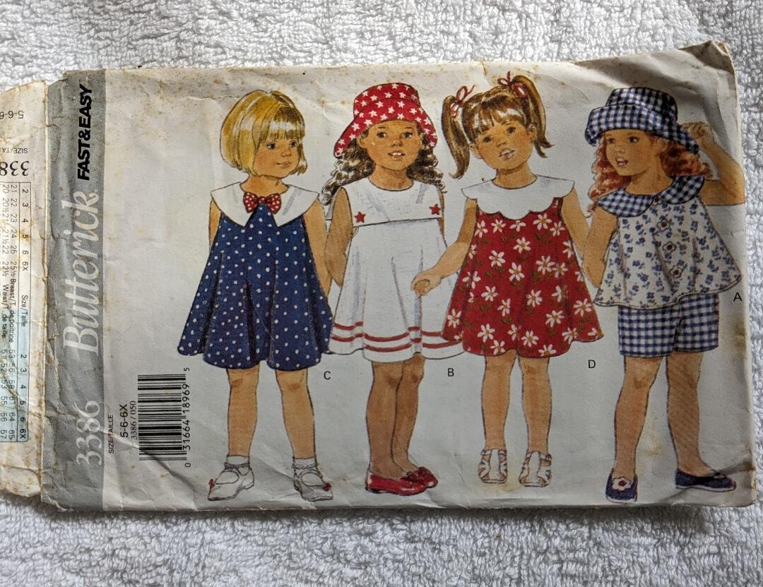 Set of 4 Vintage Children's Patterns Sizes 4-6X - Etsy