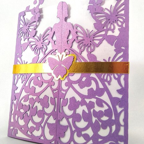 SVG Templates Sweet Sixteen Gate Fold Invitation 16th Birthday - Etsy