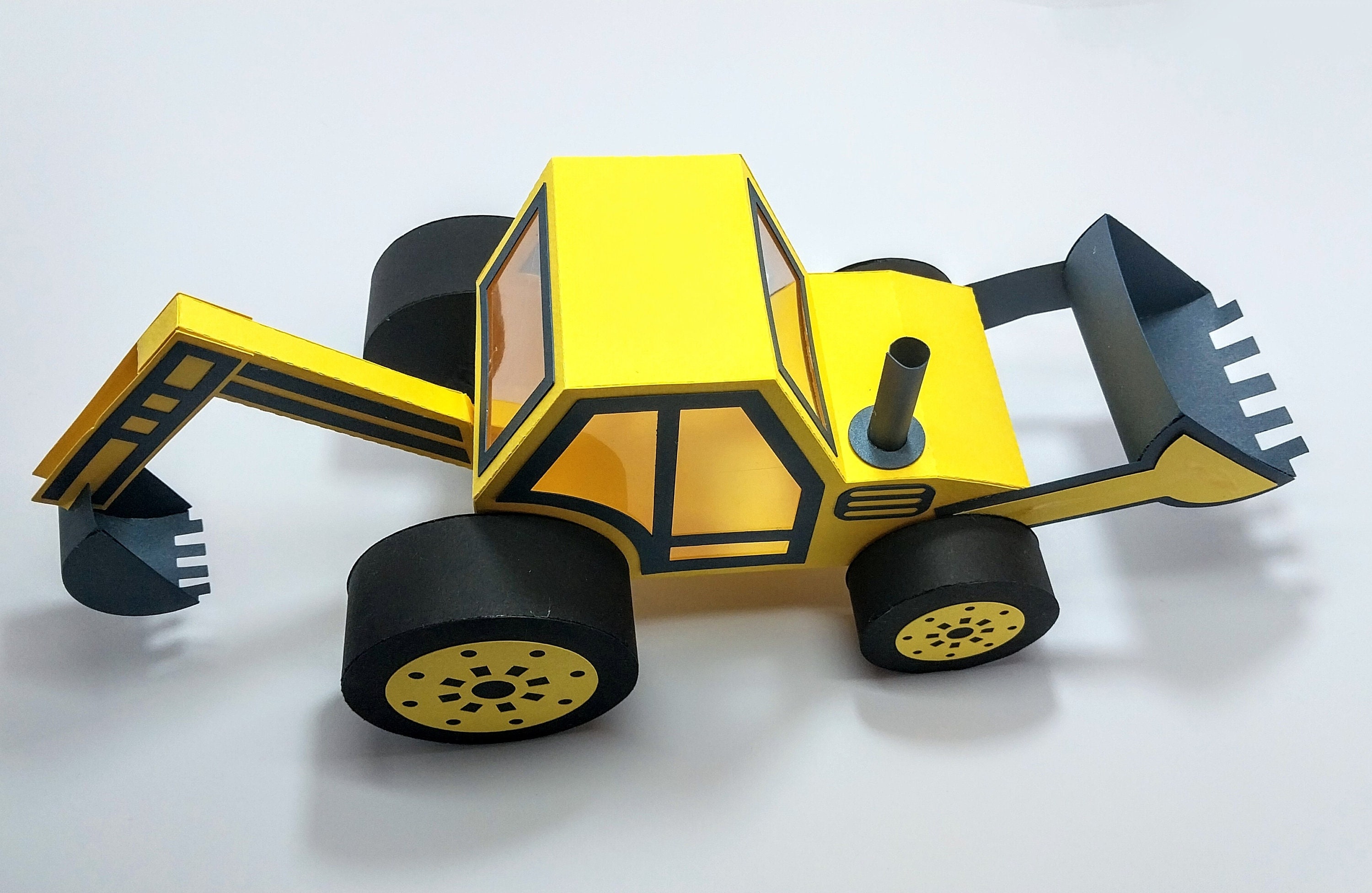 3D BLACKHOE MACHINE SVG Laser Cut File Fichiers de construction Svg 3d ...