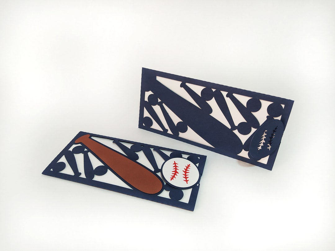 2 BASEBALL ENVELOPES SVG Laser Cut Files Baseball Birthday Invitation ...