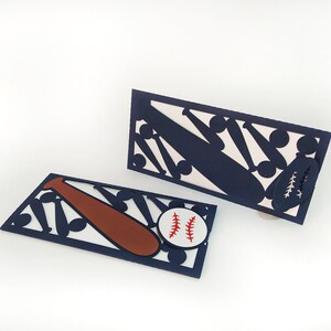 2 BASEBALL ENVELOPES SVG Laser Cut Files Baseball Birthday Invitation ...