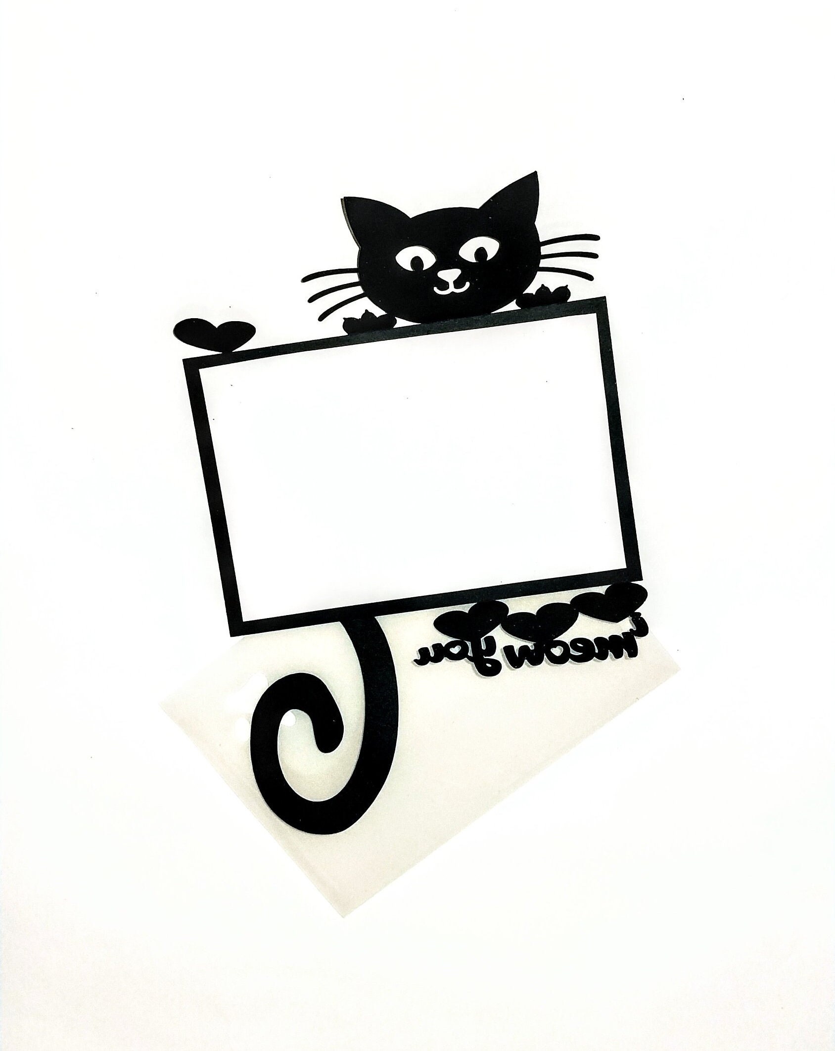 CAT CARD With Envelope SVG Cat Birthday Card Svg Lasercut - Etsy