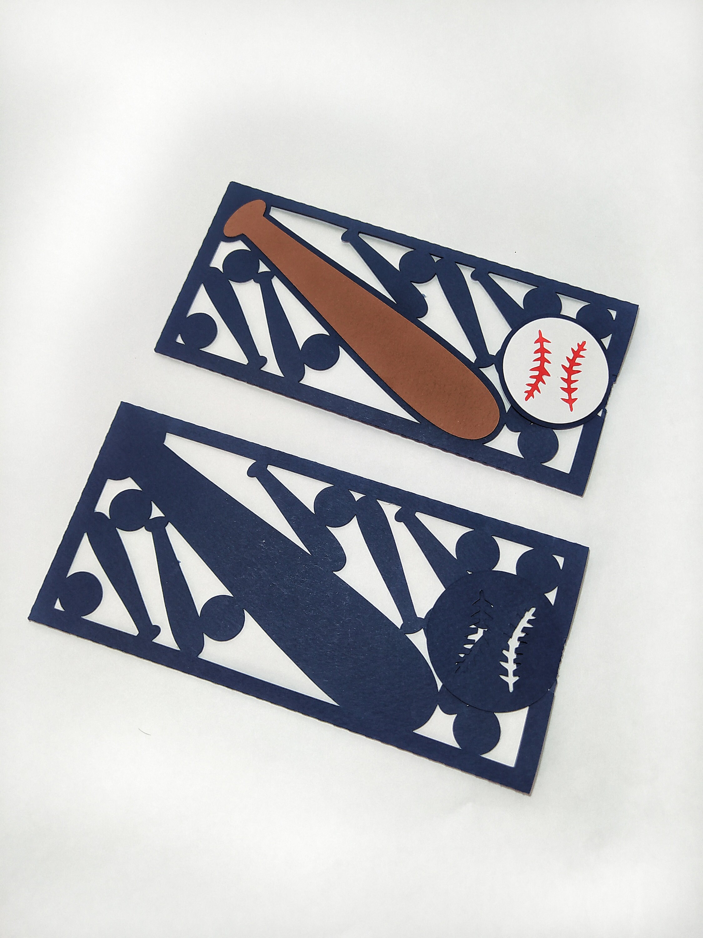 2 BASEBALL ENVELOPES SVG Laser Cut Files Baseball Birthday Invitation ...