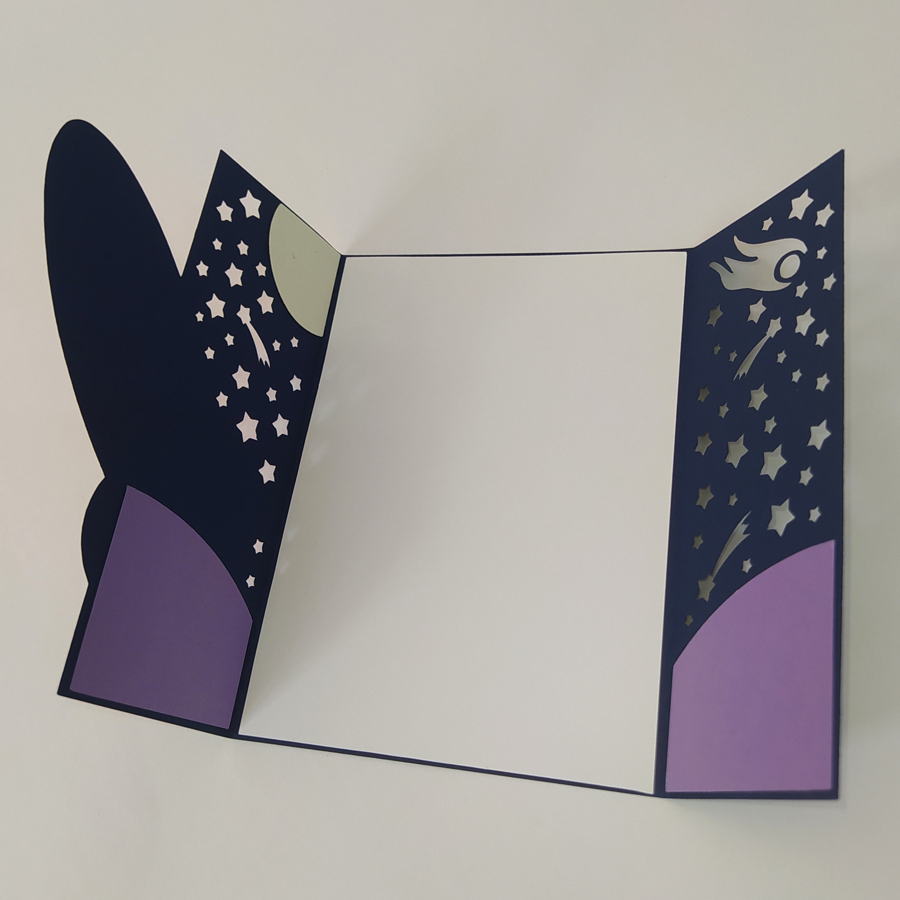 SPACE SVG Laser Cut Template Rocket Invitation Card Spacial Gatefold ...