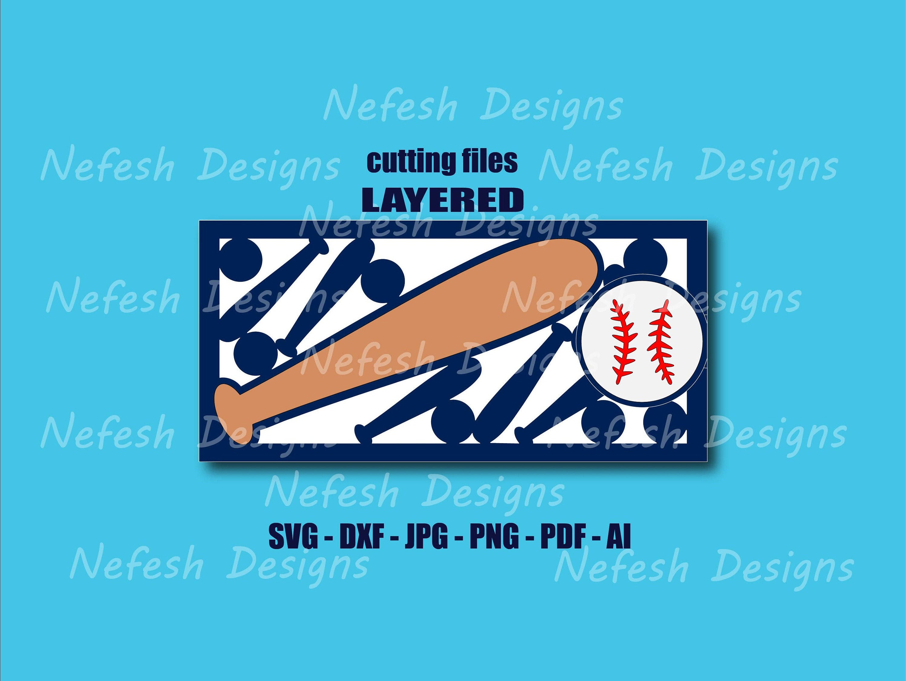 2 BASEBALL ENVELOPES SVG Laser Cut Files Baseball Birthday Invitation ...