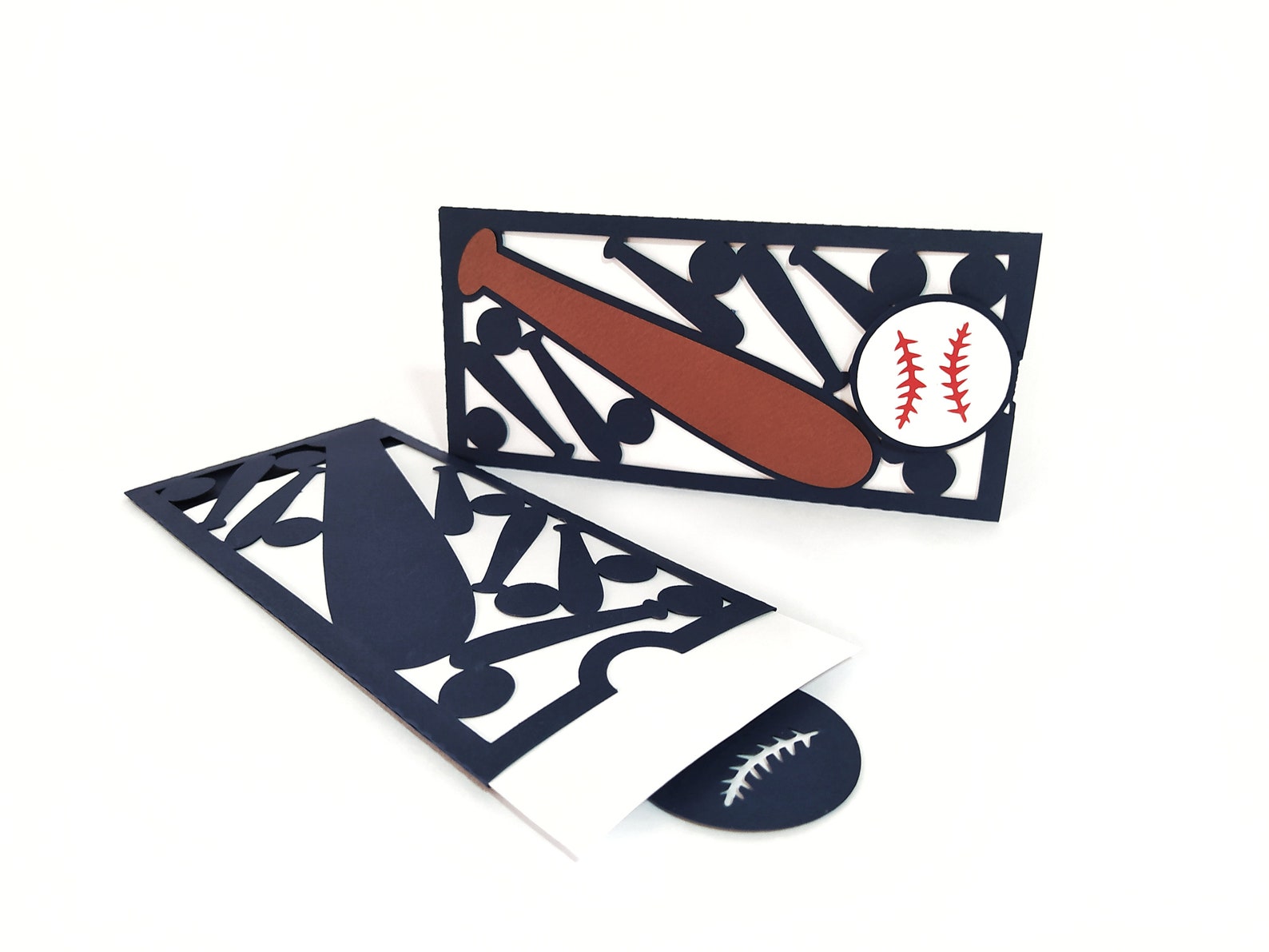 2 BASEBALL ENVELOPES SVG Laser Cut Files Baseball Birthday Invitation ...