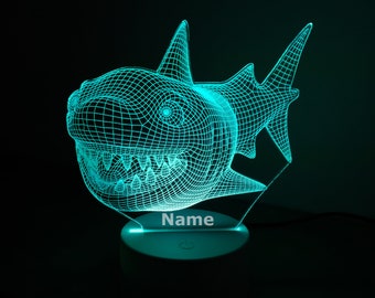 Shark Night Light - Etsy UK