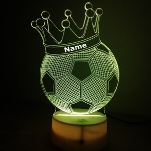 Personalised Football Night Light Children's Light - Etsy UK