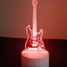 Personalised Guitar Night Light | Fender Stratocaster | LED Light ...