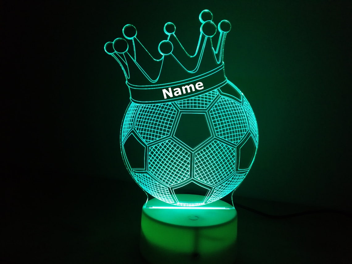 Personalised Football Night Light Children's Light - Etsy UK