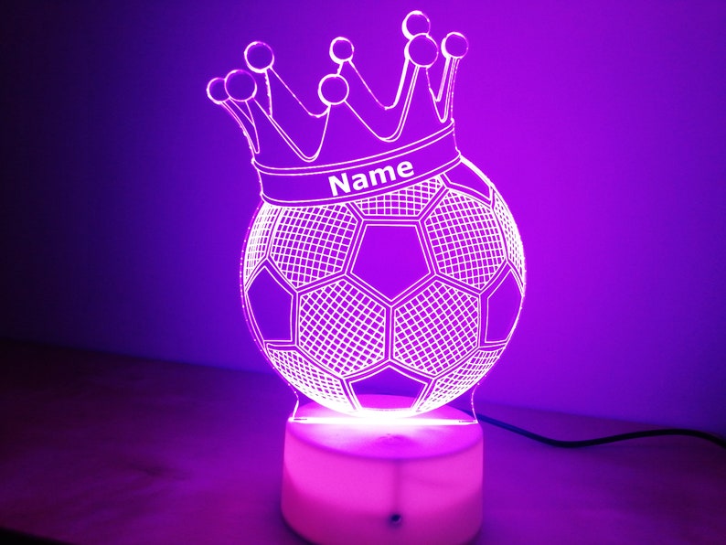 Personalised Football Night Light Children's Light - Etsy UK