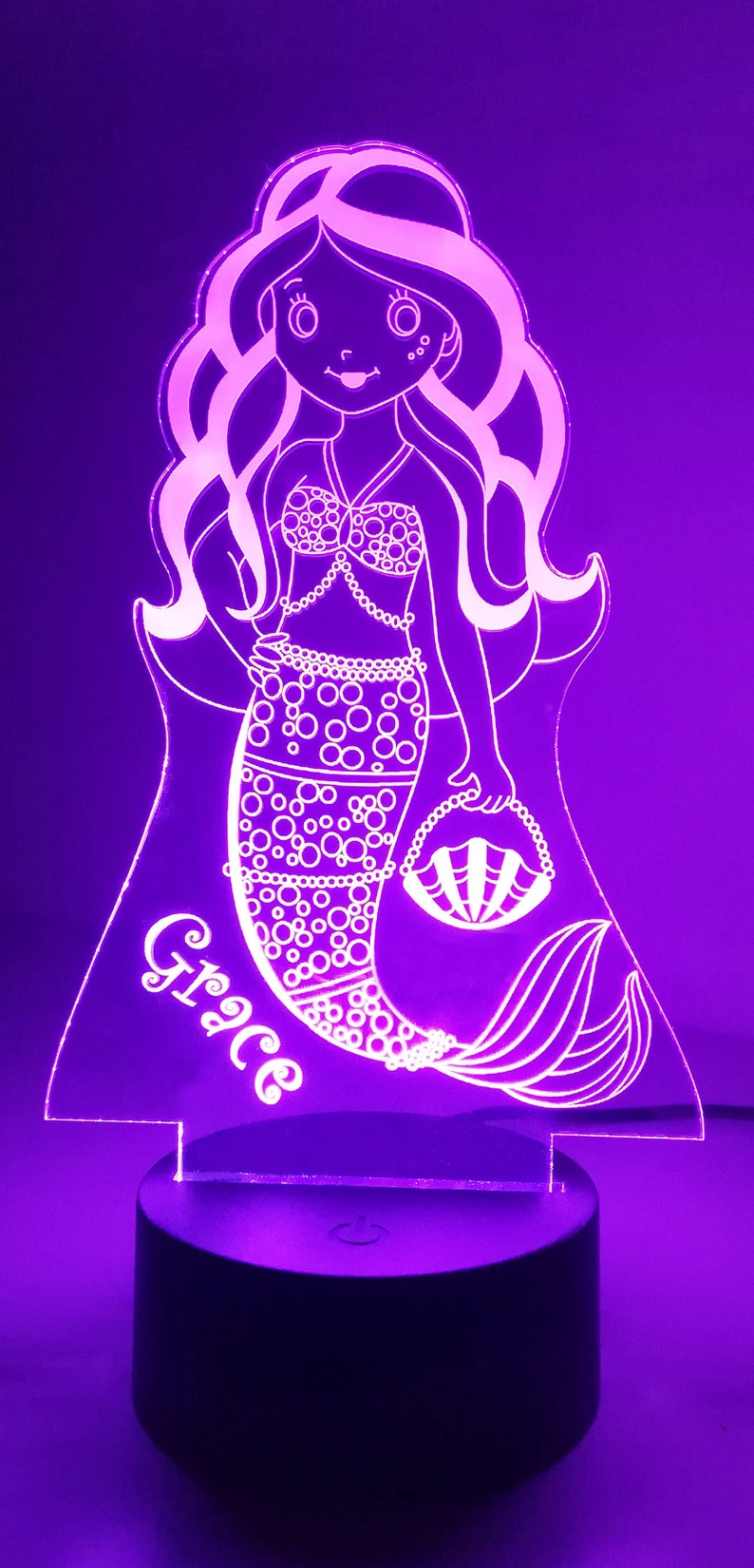 Personalised Mermaid Night Light Fantasy Night Lamp - Etsy