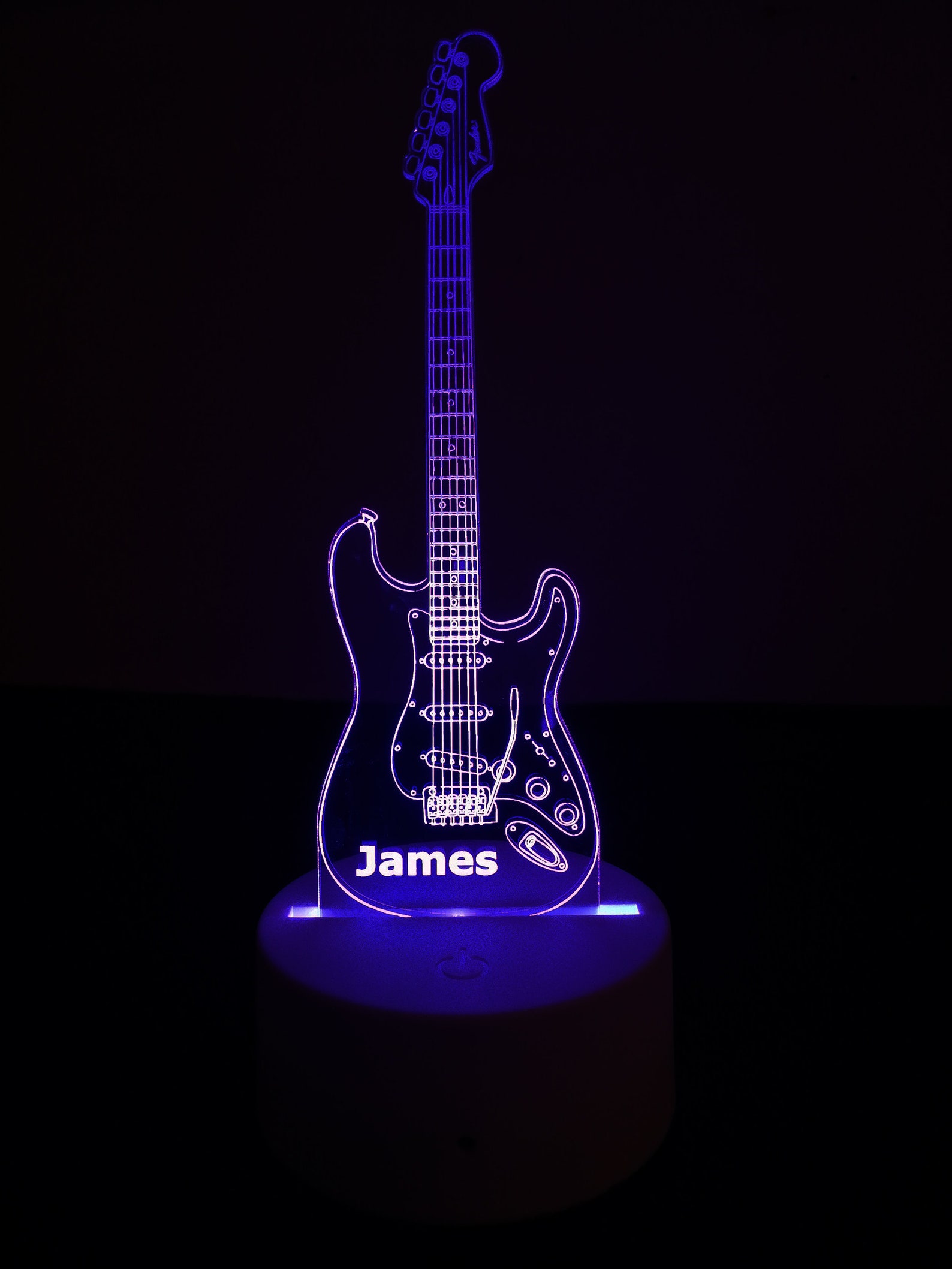 Personalised Guitar Night Light Fender Stratocaster LED - Etsy UK