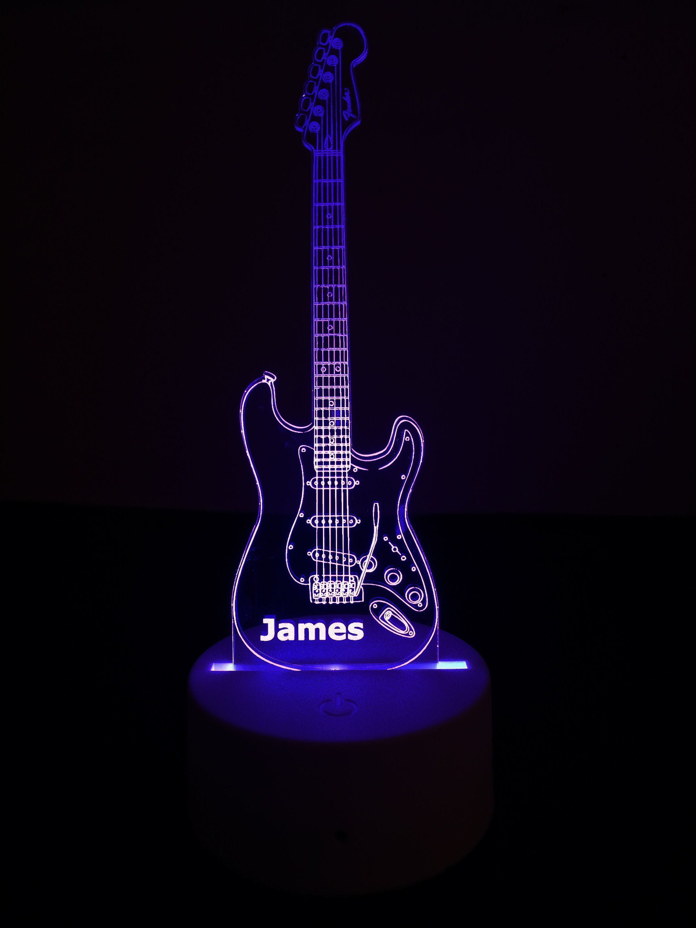 Personalised Guitar Night Light Fender Stratocaster LED - Etsy UK