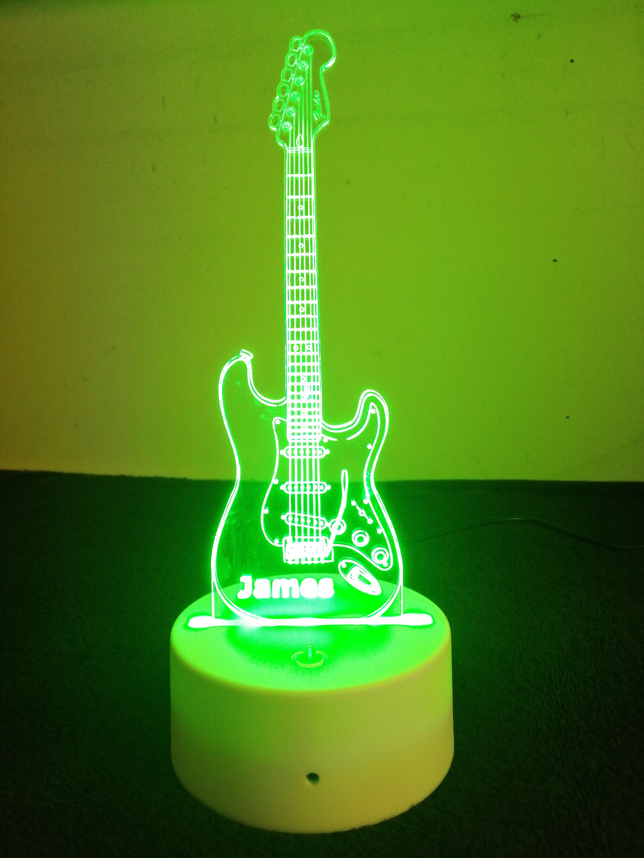 Personalised Guitar Night Light Fender Stratocaster LED - Etsy UK