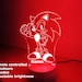 Personalised Sonic Night Light | Sonic Hedgehog | Kids Bedroom | Boys ...