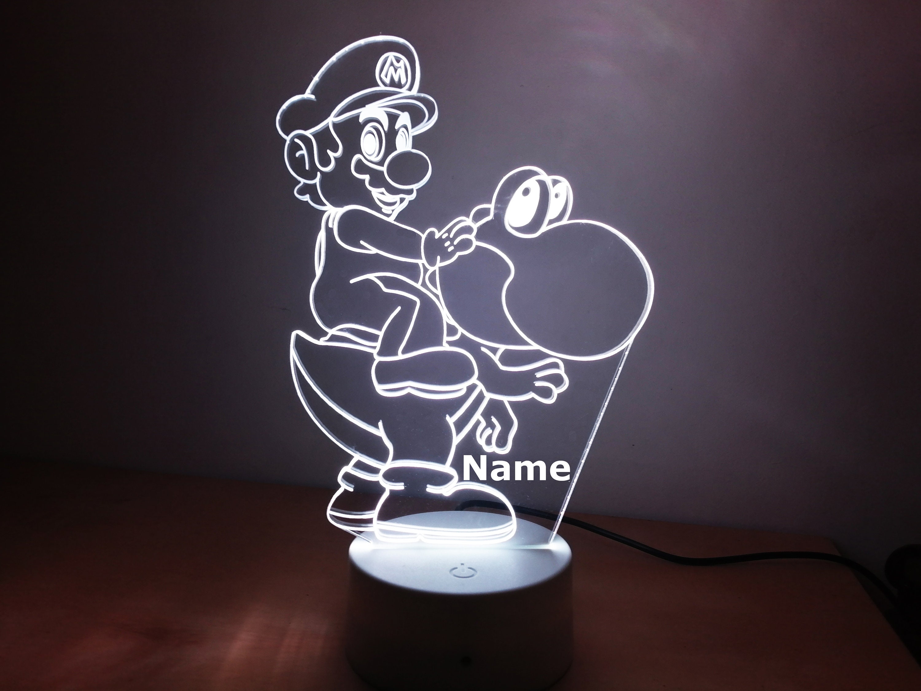 Personalised Mario Night Light Children's Light Kids | Etsy